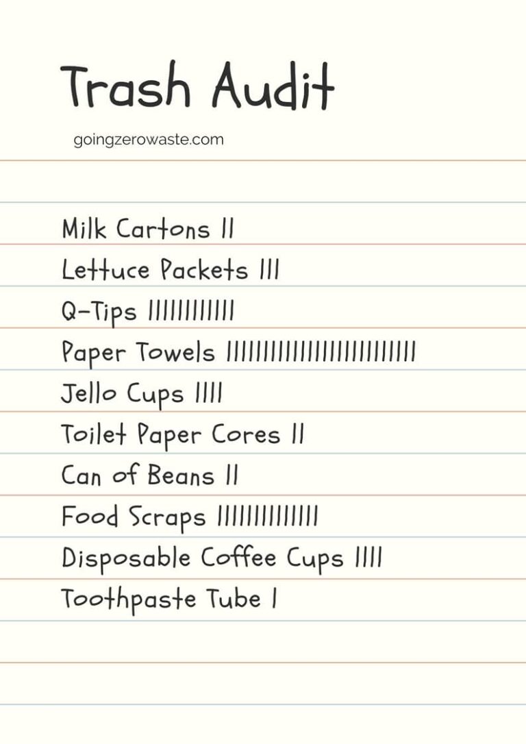 How to Perform a Trash Audit - Going Zero Waste