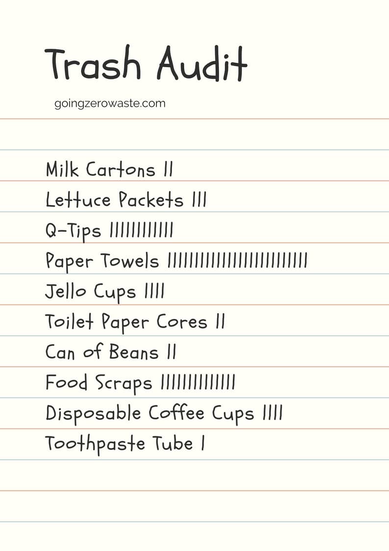 How to Perform a Trash Audit - Going Zero Waste