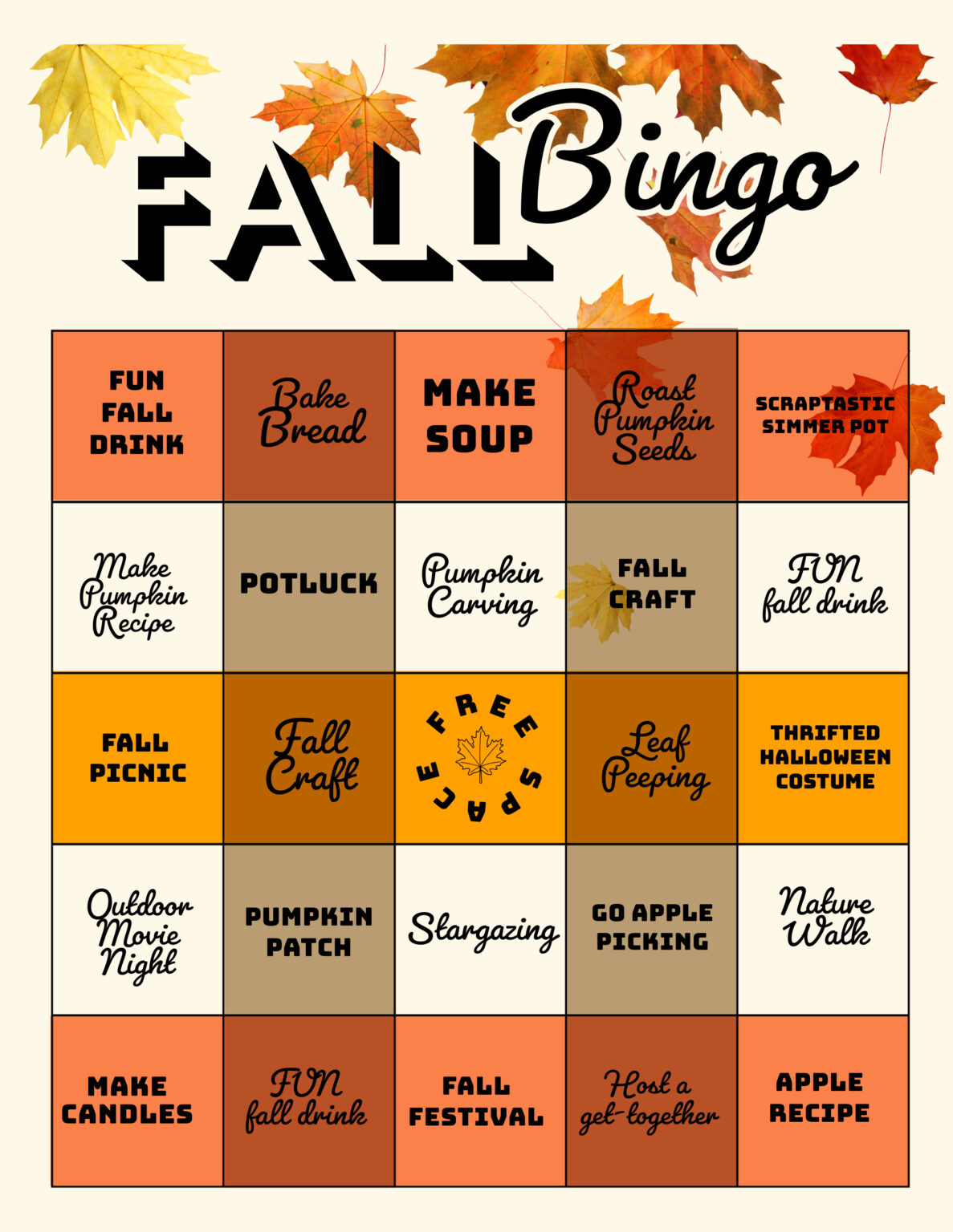 Ultimate Fall Bucket List: Budget Friendly Activities + Printable Bingo ...