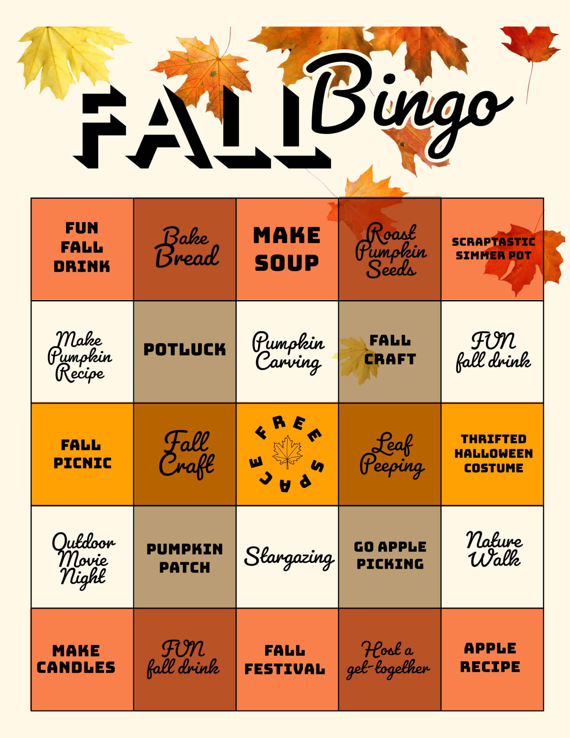Ultimate Fall Bucket List: Budget Friendly Activities + Printable Bingo ...